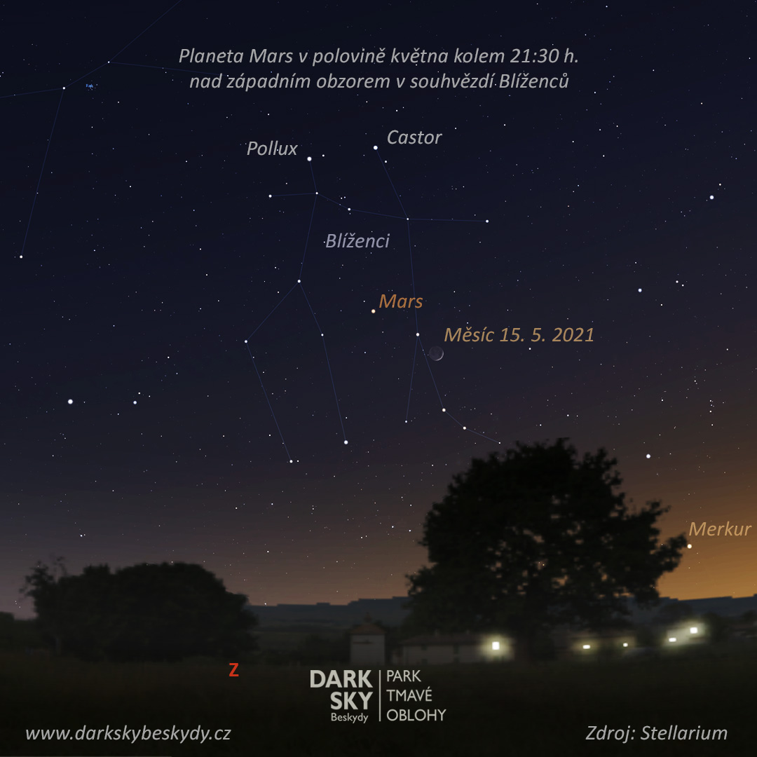Obloha v květnu 2021 - Dark Sky Beskydy - Park tmavé oblohy